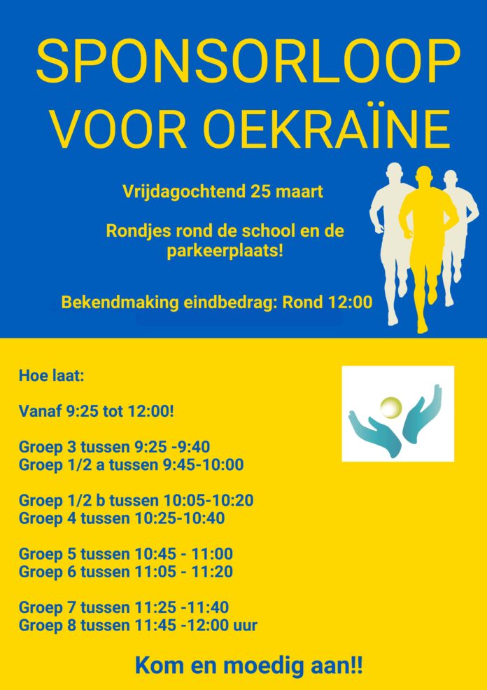Basisschool de Parel organiseert een sponsorloop voor Oekraïne ...